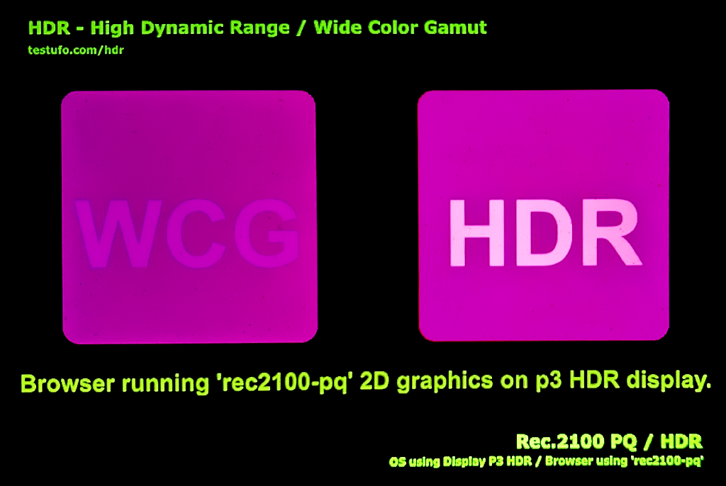 UFO Test: HDR - High Dynamic Range / Wide Color Gamut
